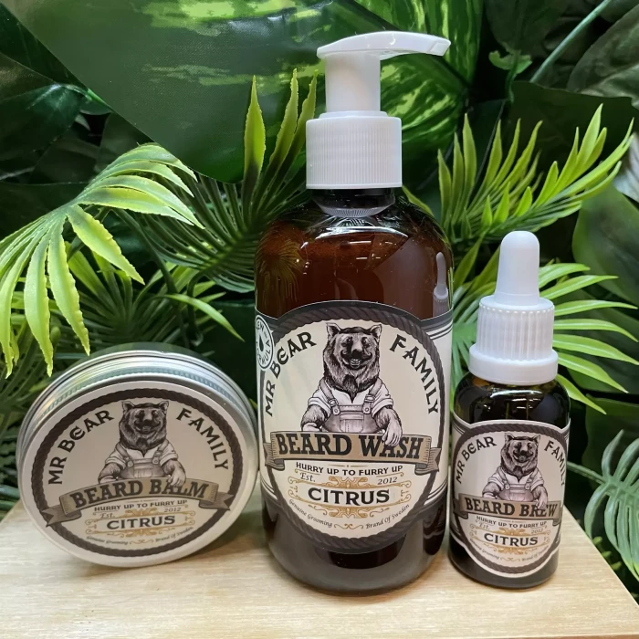Mr Bear Family Citrus - zestaw do brody Olejek, Balsam i Szampon ...